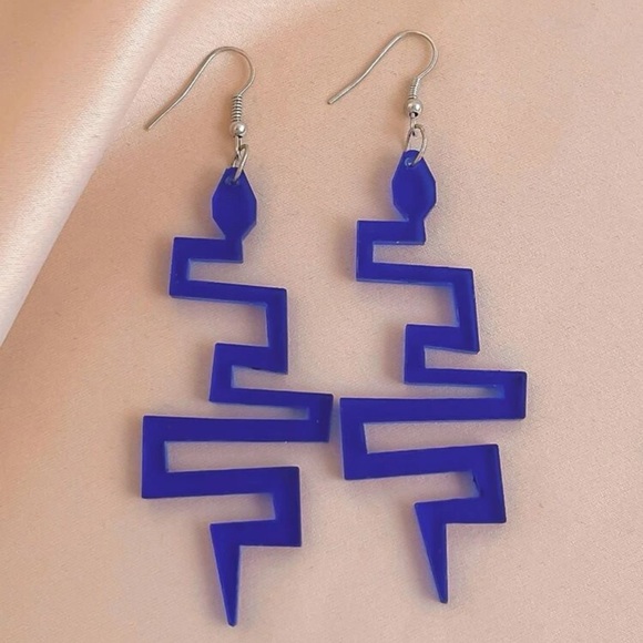 Kathrono | Jewelry | Awesome Artsy Zig Zag Serpent Snake Large Earrings ...